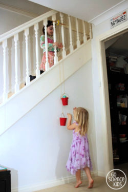 DIY Pulley for the loungeroom stairs – Go Science Kids