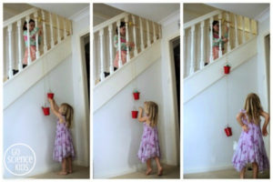 DIY Pulley for the loungeroom stairs – Go Science Kids